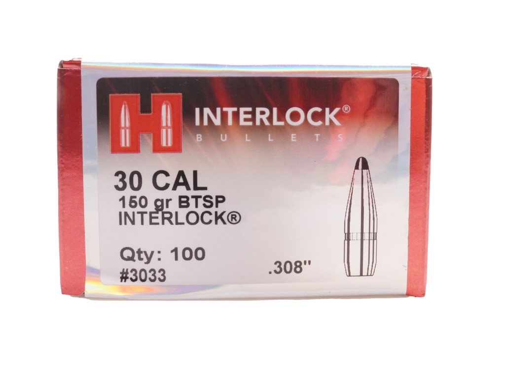 Hornady .30 Cal, 308, 150 gr Boat Tail Bullets [100]